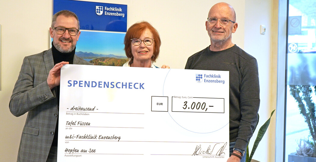 Spende: 3000 Euro für die Tafel Füssen – m&i-Klinikgruppe Enzensberg